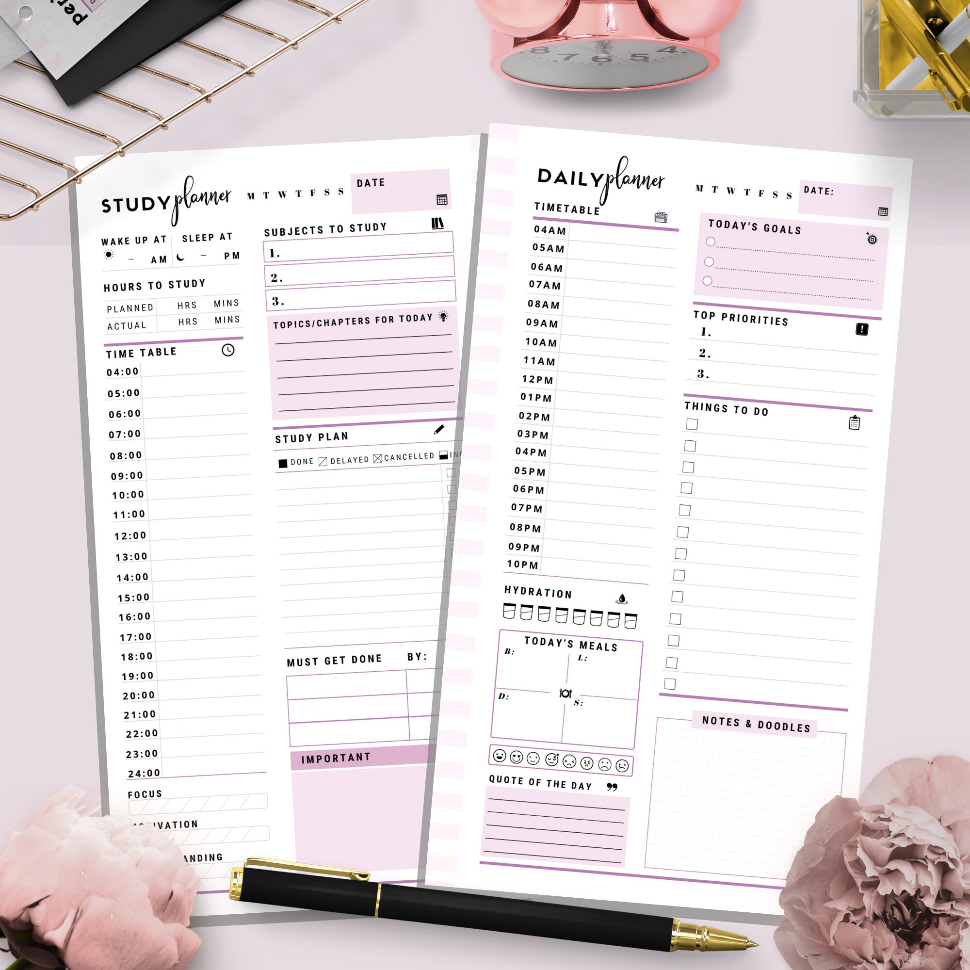 Personal, Student Planner Printable , Study Planner, School Planner ...