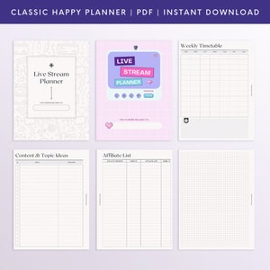 Classic HP Live Stream Planner, Live Streaming Planner, Streamer ...