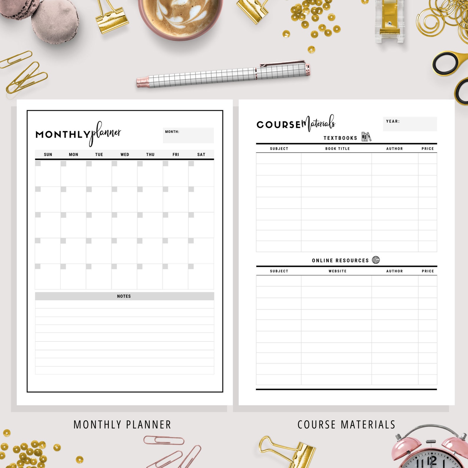 A4 Student Planner Printable Study Planner School Planner | Etsy