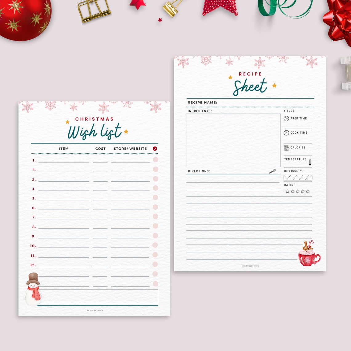 Printable Christmas Planner, Holiday Planner, Gift Planner, Christmas ...