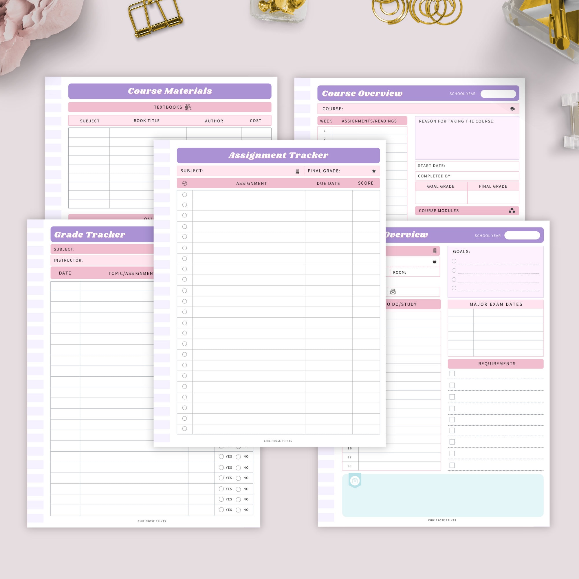 Classic HP Cute Student Planner, Study Planner for College, School ...