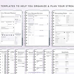 Digital Live Stream Planner, Live Streaming Planner, Streamer Planner ...