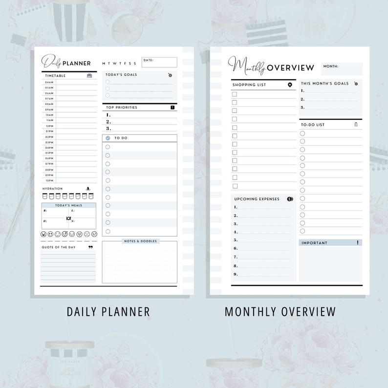 Mini HP, Planner Essentials, Planner Bundle, Daily Planner, Weekly ...