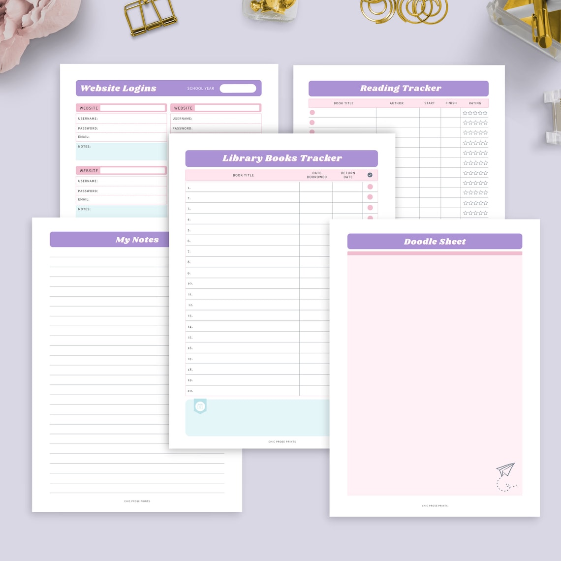 Cute Student Planner, Study Planner for College, School Planner ...