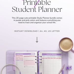 Cute Student Planner, Study Planner for College, School Planner ...