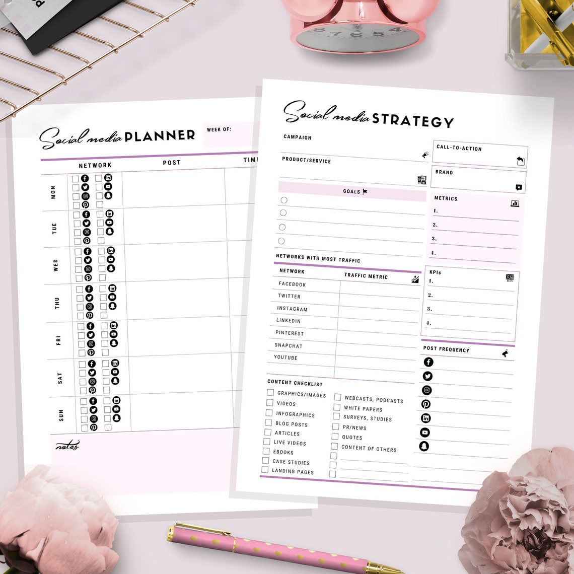 A4 Marketing Campaign Planner 33 Pages Marketing Campaign | Etsy