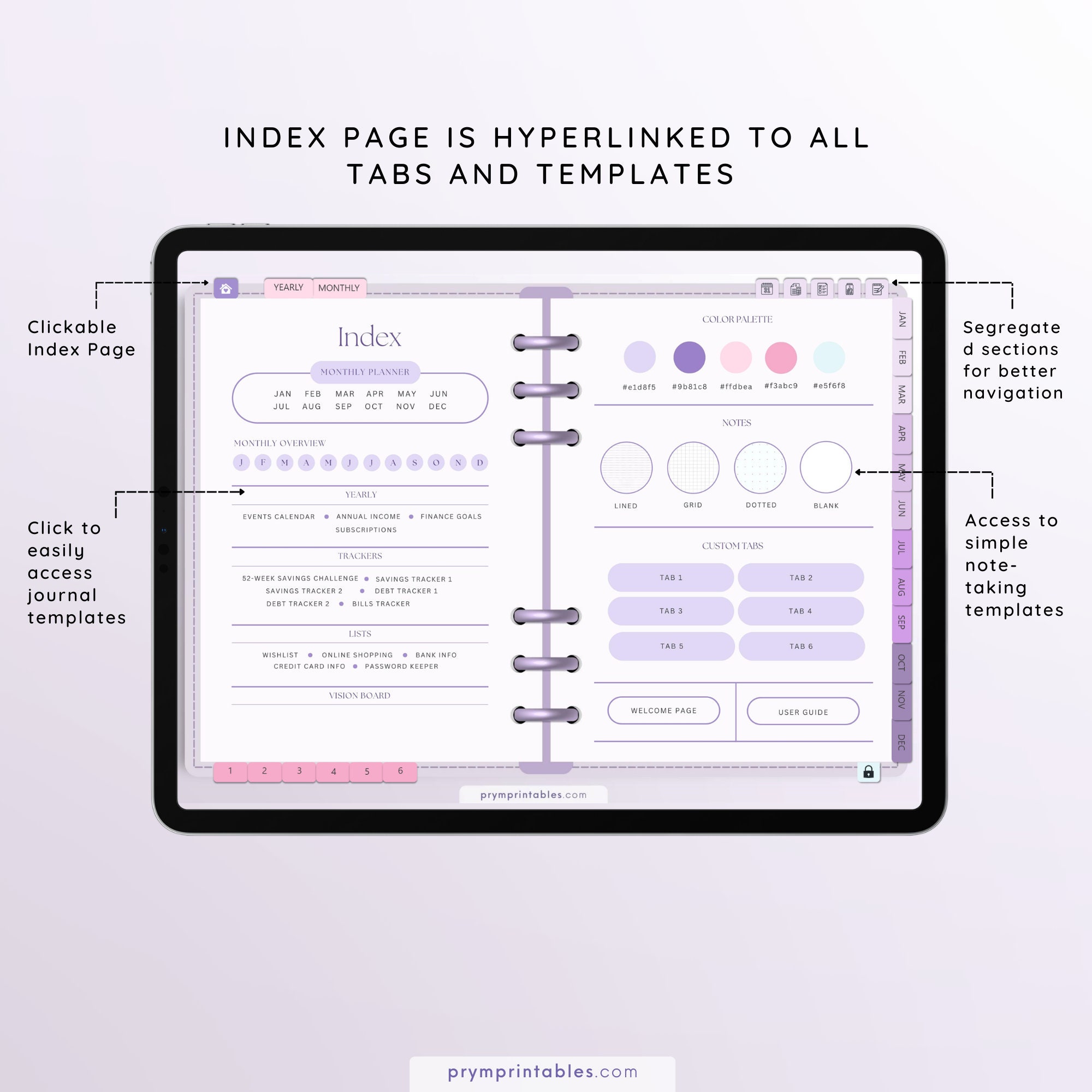 Digital Budget Planner Undated, Undated Finance Planner, Digital ...
