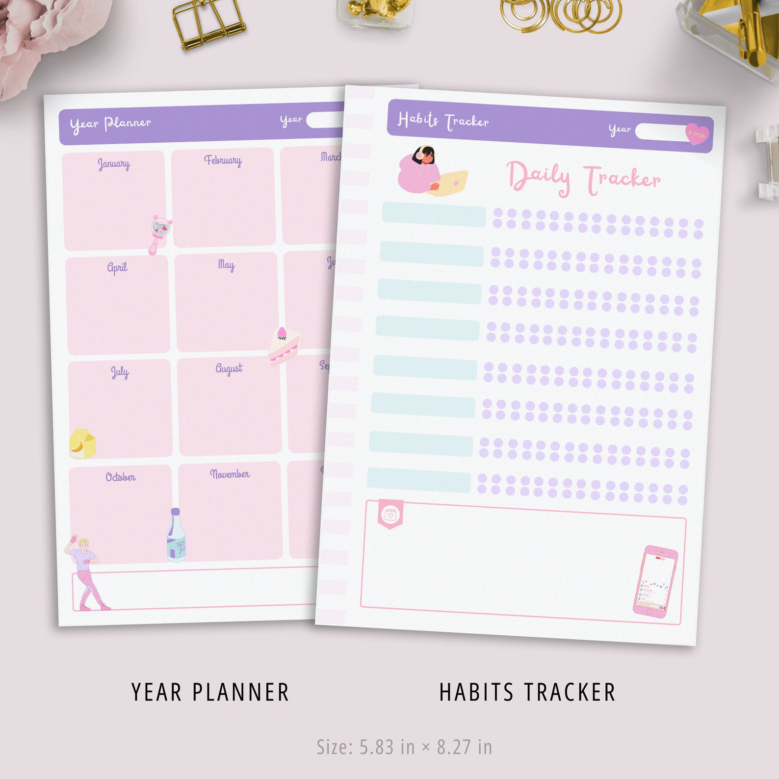 A5 Planner Essentials K-pop Edition Planner Bundle Daily - Etsy