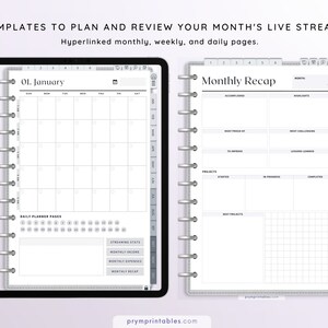 Digital Live Stream Planner, Live Streaming Planner, Streamer Planner ...