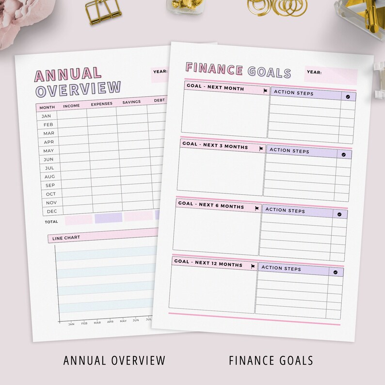 Ultimate Finance Planner, A4, A5, US Letter, Financial Planner ...