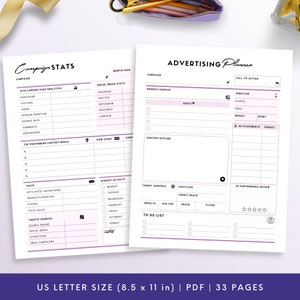 US Letter, Marketing Campaign Planner, 33 Pages, Marketing Campaign ...