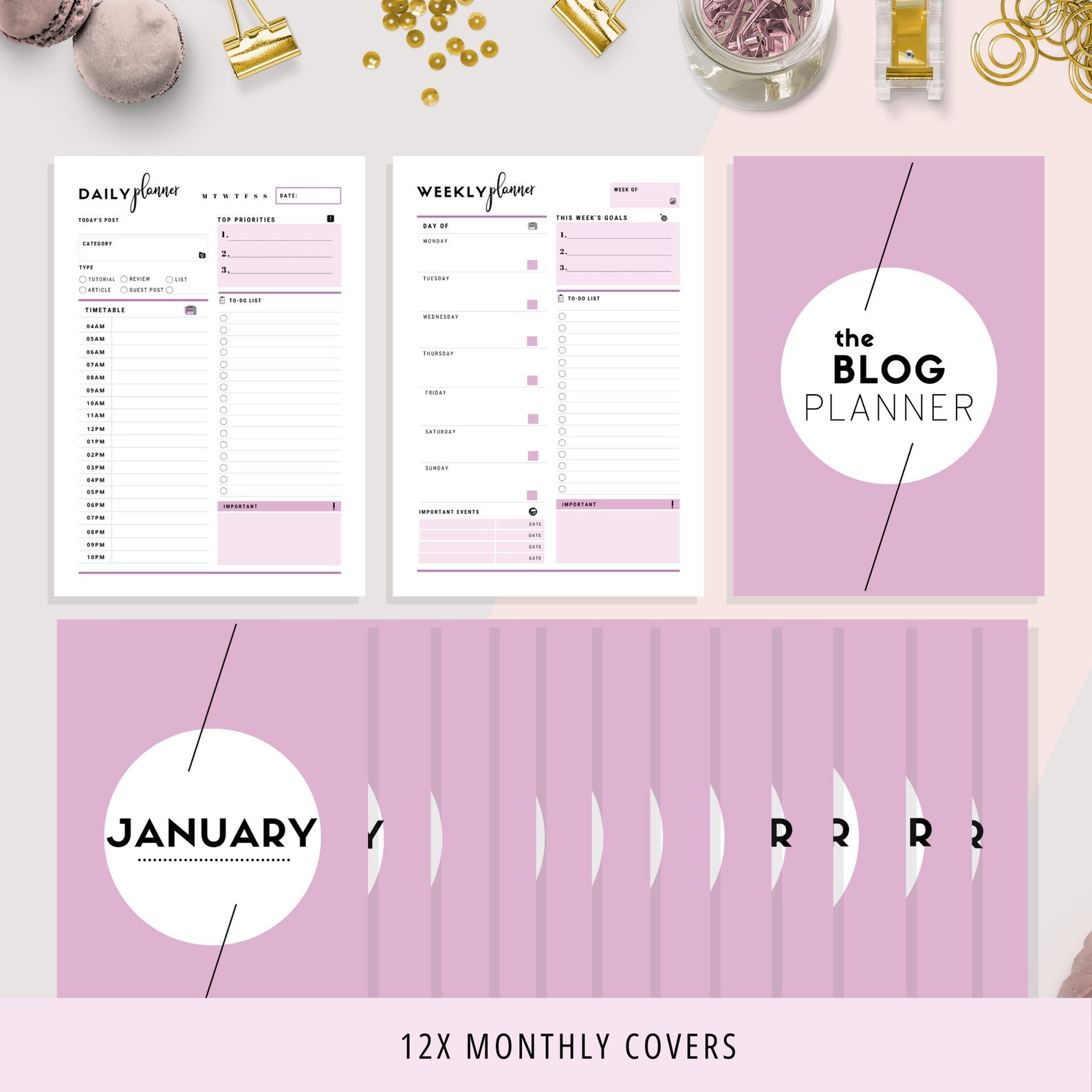 A4, Ultimate Blog Planner, Blogging Kit, Blogger Kit, Printable ...