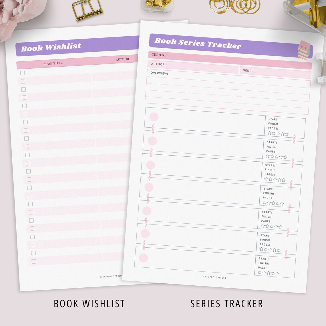 Cute Reading Planner, Reading Tracker, Book Lovers Planner, Book ...