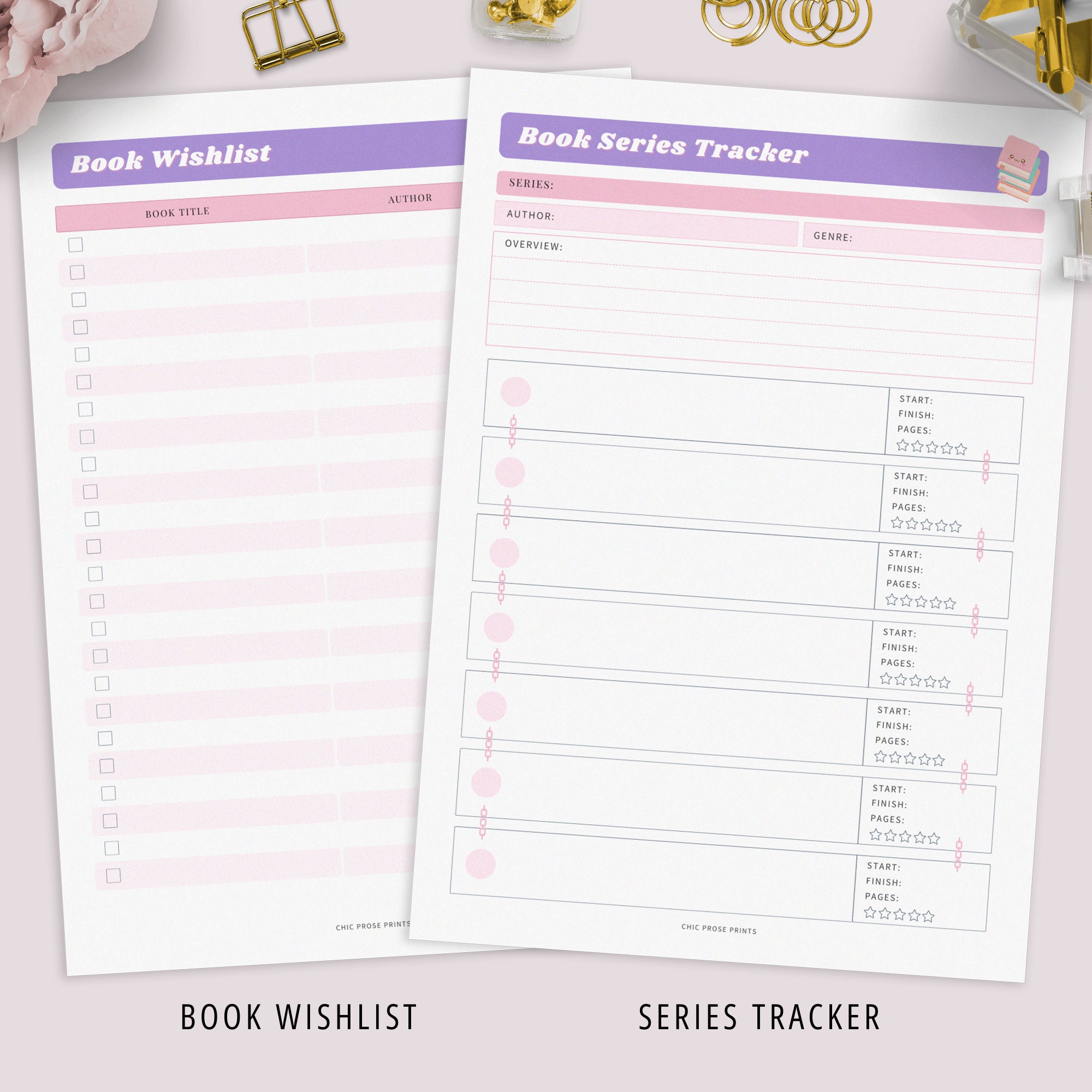 Cute Reading Planner, Reading Tracker, Book Lovers Planner, Book ...