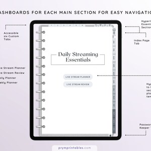 Digital Live Stream Planner, Live Streaming Planner, Streamer Planner ...