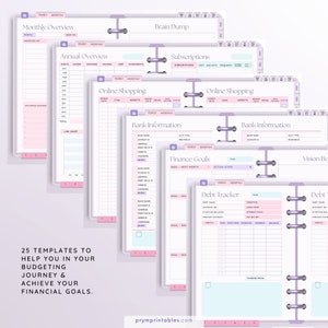 Digital Budget Planner Undated, Undated Finance Planner, Digital ...