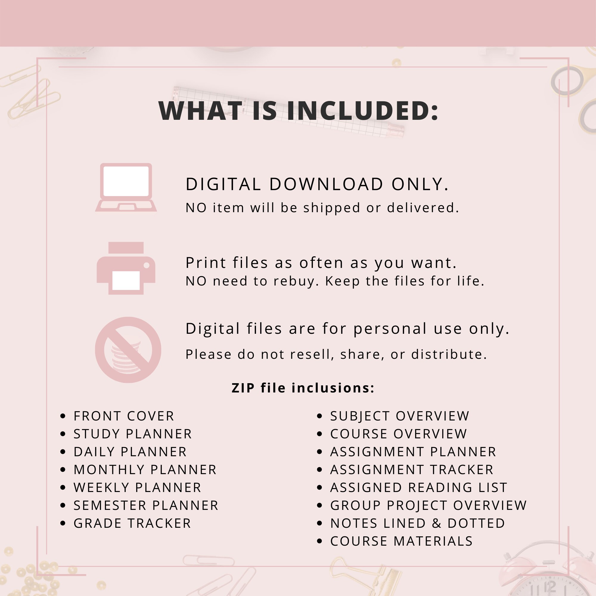 A5 Student Planner Printable lavender Study Planner - Etsy