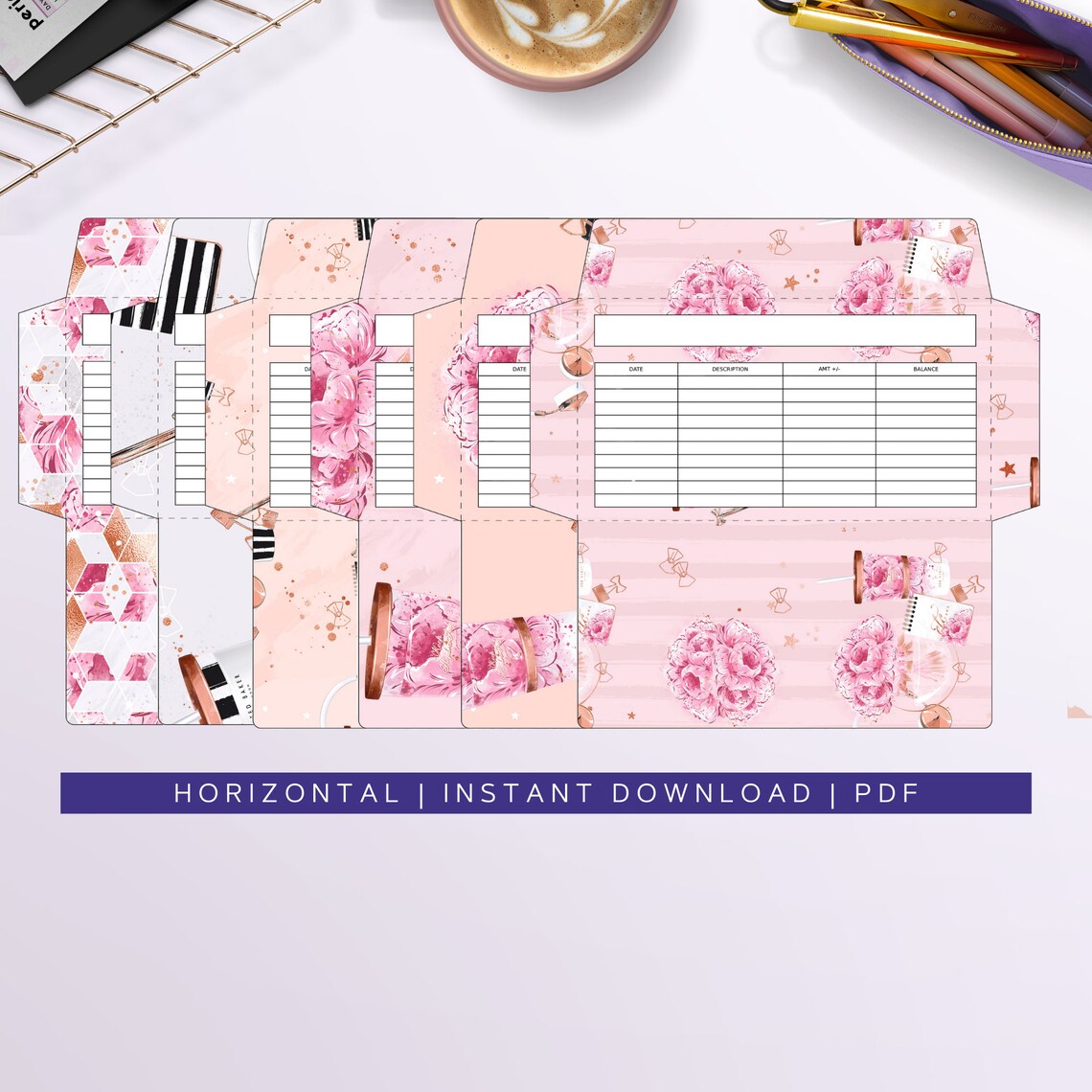 Printable Cash Envelopes Set of 6 Posh Girl Edition Budget - Etsy