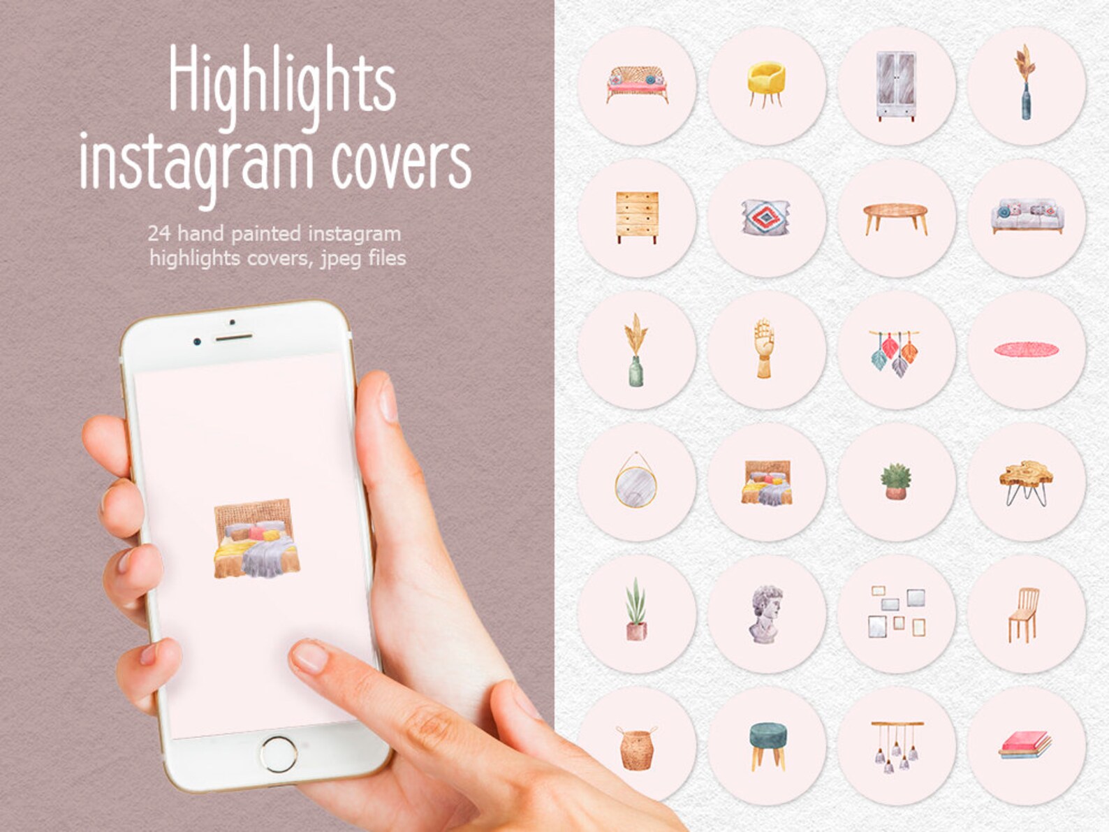 Home Decor Highlights Interior Design Instagram Icons | Etsy