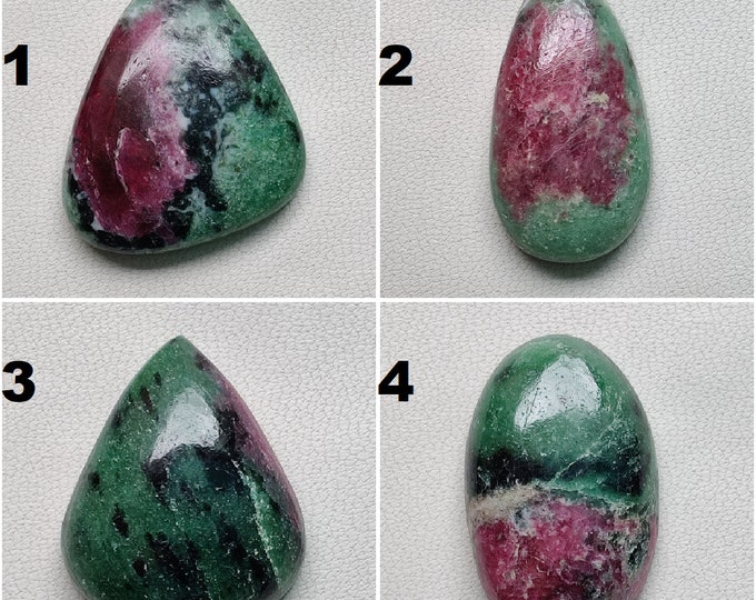 Wunderschöner natürlicher Rubin Zoisit Cabochon, Halbedelstein Rubin ...