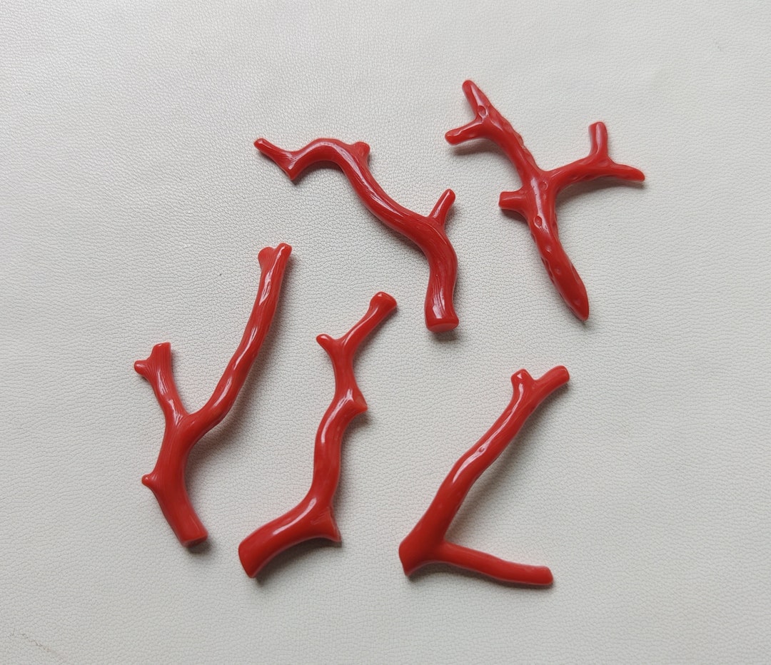 RED CORAL Stick 100% Natural Italian Red Coral Stick Loose Branch ...