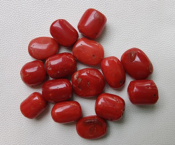 Blood Red Coral Gemstone 100% Natural Italian Coral Gemstone - Etsy