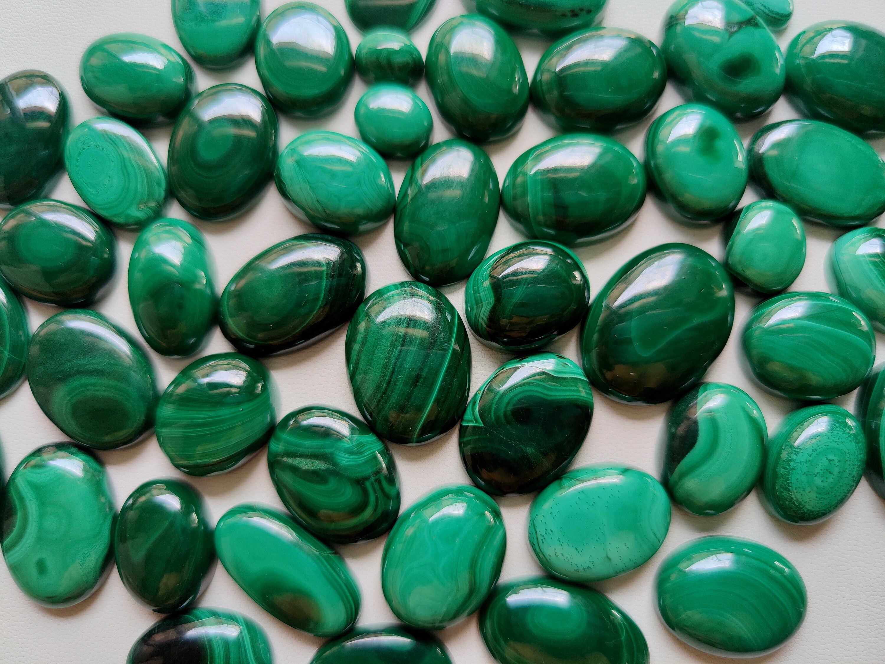 100% Natural Malachite CABOCHON Wholesale Malachite Gemstone Lot AAA ...