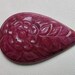 Natural Ruby Carved Gemstone, Natural Ruby Hand Carved, Ruby Pear Shape ...
