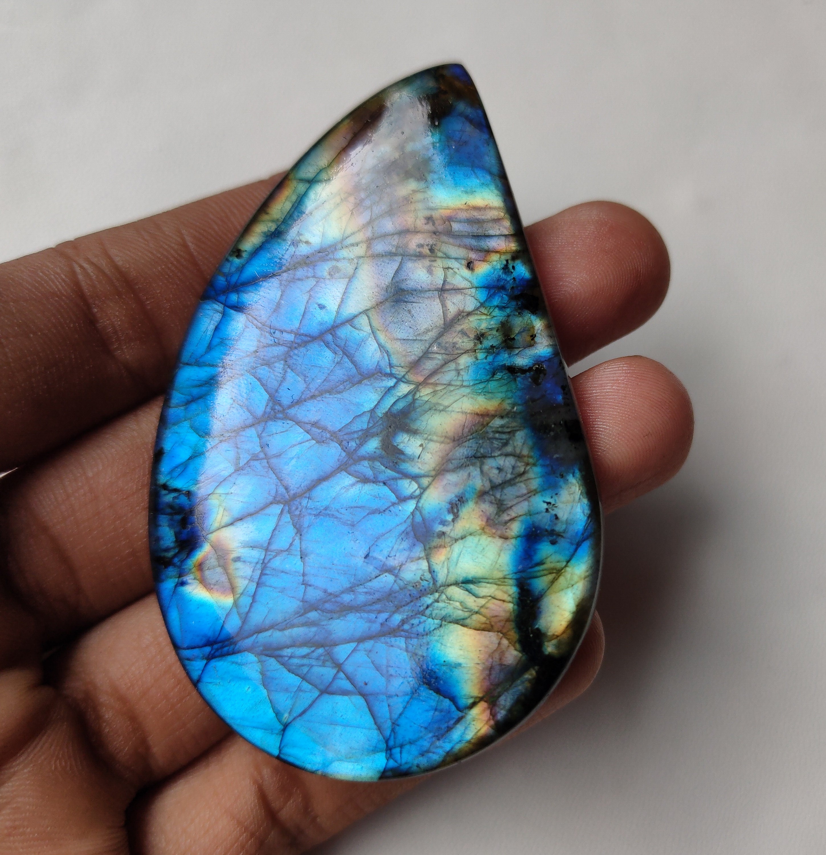 AAAA Quality Blue Fire Labradorite Gemstone Natura | Etsy