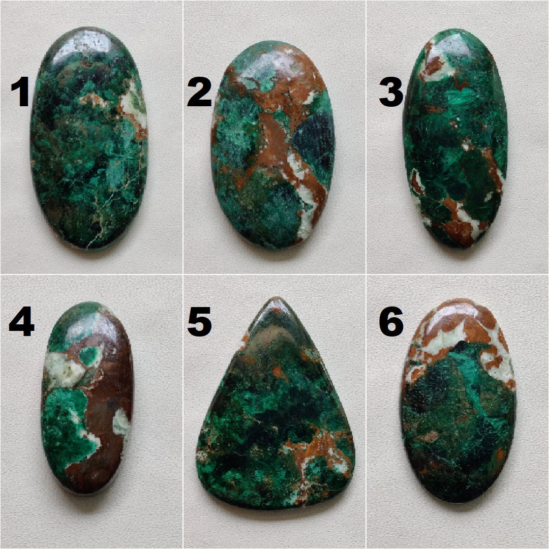 SALE Chrysocolla Cabochon, Natural CHRYSOCOLLA Gemstone, Semi Precious ...