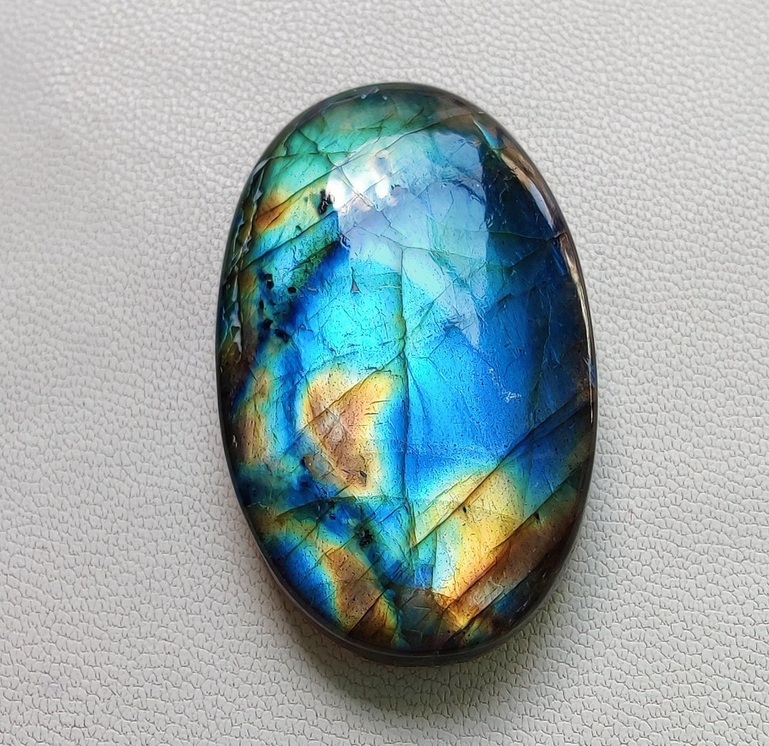 Top Quality Multi Fire Labradorite Gemstone, Natura Labradorite, Oval ...