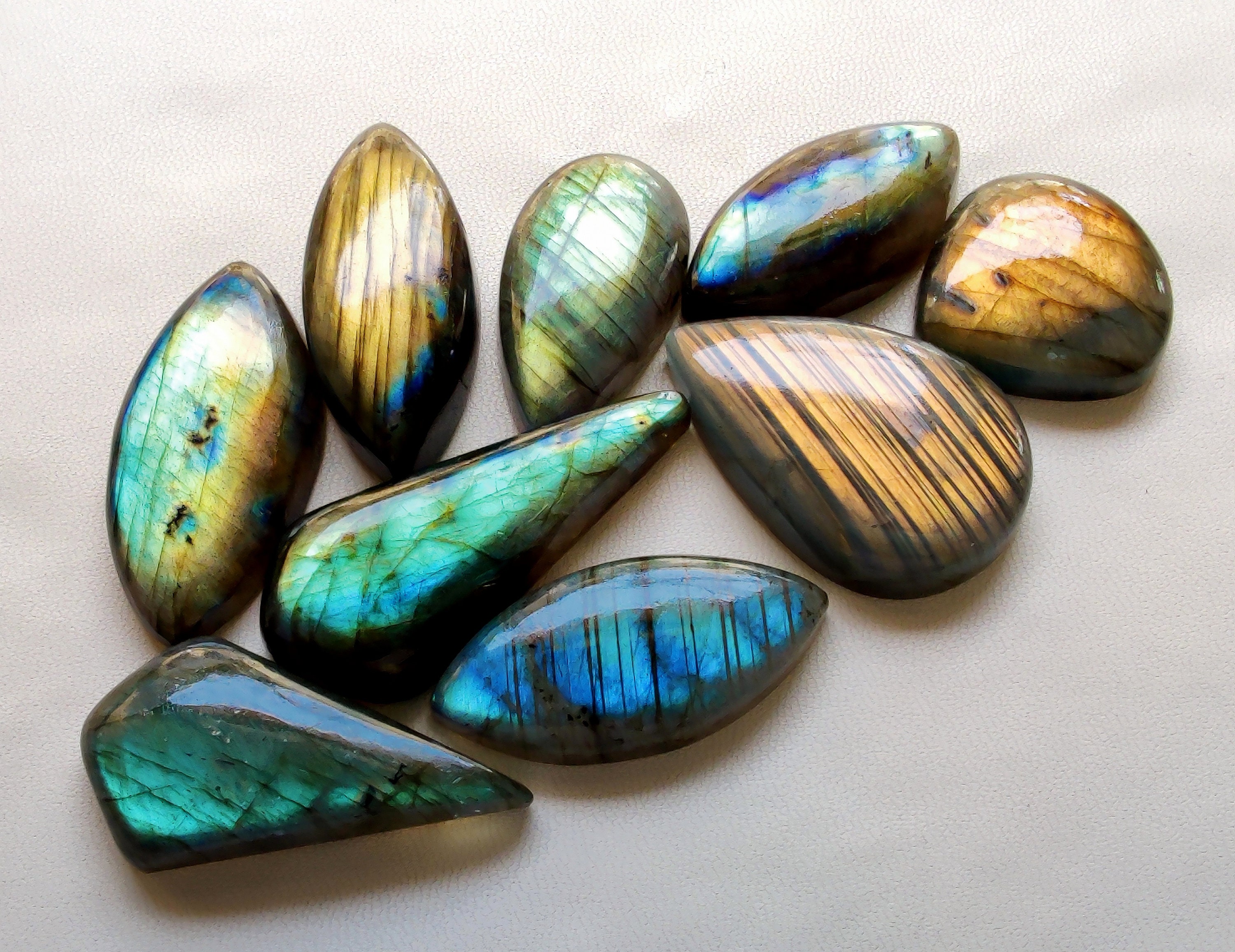 Unique Fire Natural Amazing RARE Labradorite Handmade Stone ...