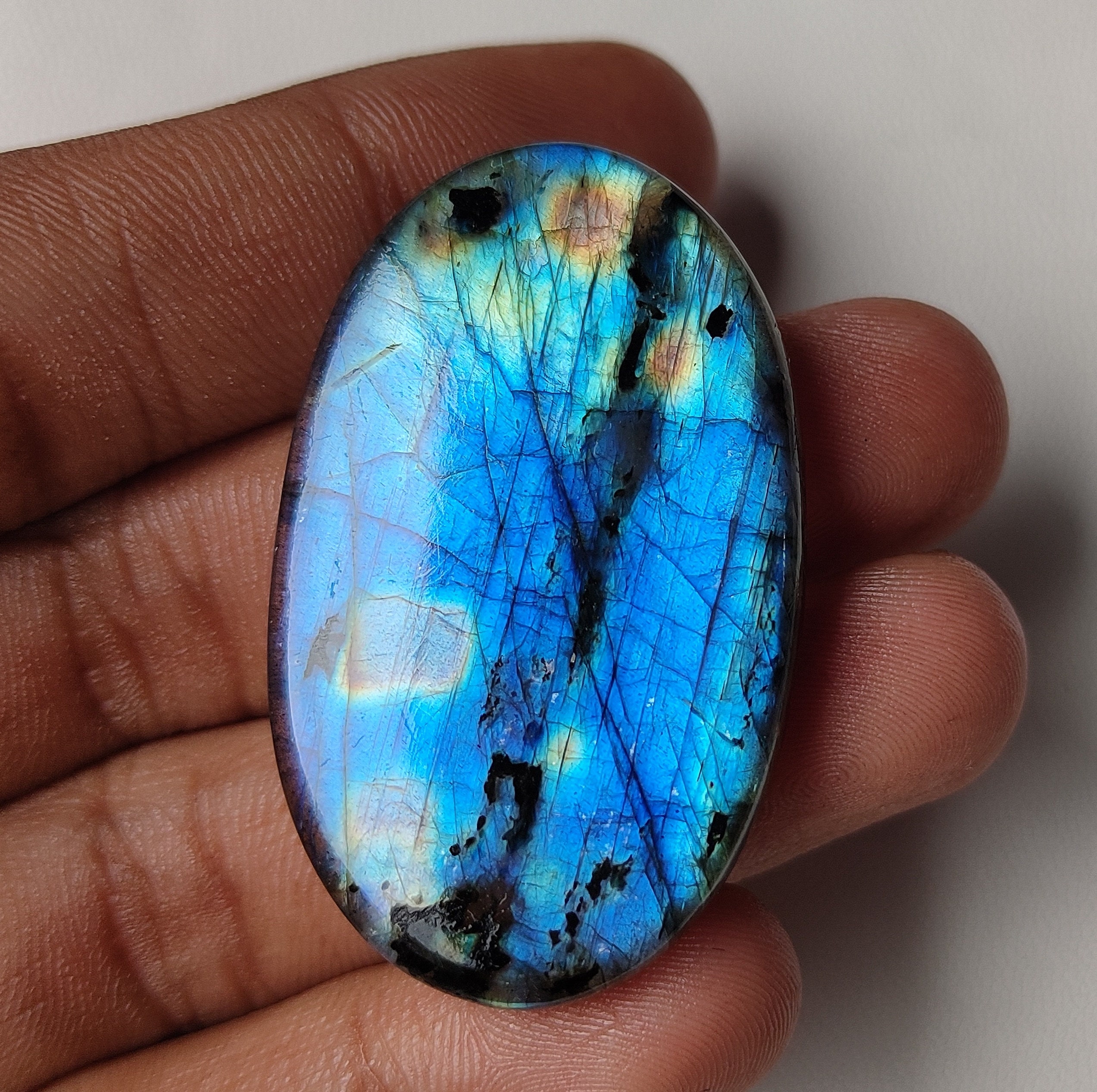 TOP Quality Blue Fire Labradorite Gemstone Natura | Etsy