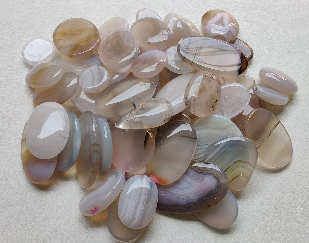 White Banded Onyx Lot, Onyx Mix Shape Cabochon Loose Gemstone Handmade ...