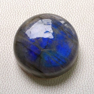Brilliant ! Gorgeous Multi Blue Fire Labradorite Round Shape Cabochon ...
