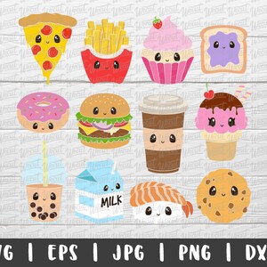 Cute Food SVG Files for Cricut Projects / Food Clipart / Food - Etsy