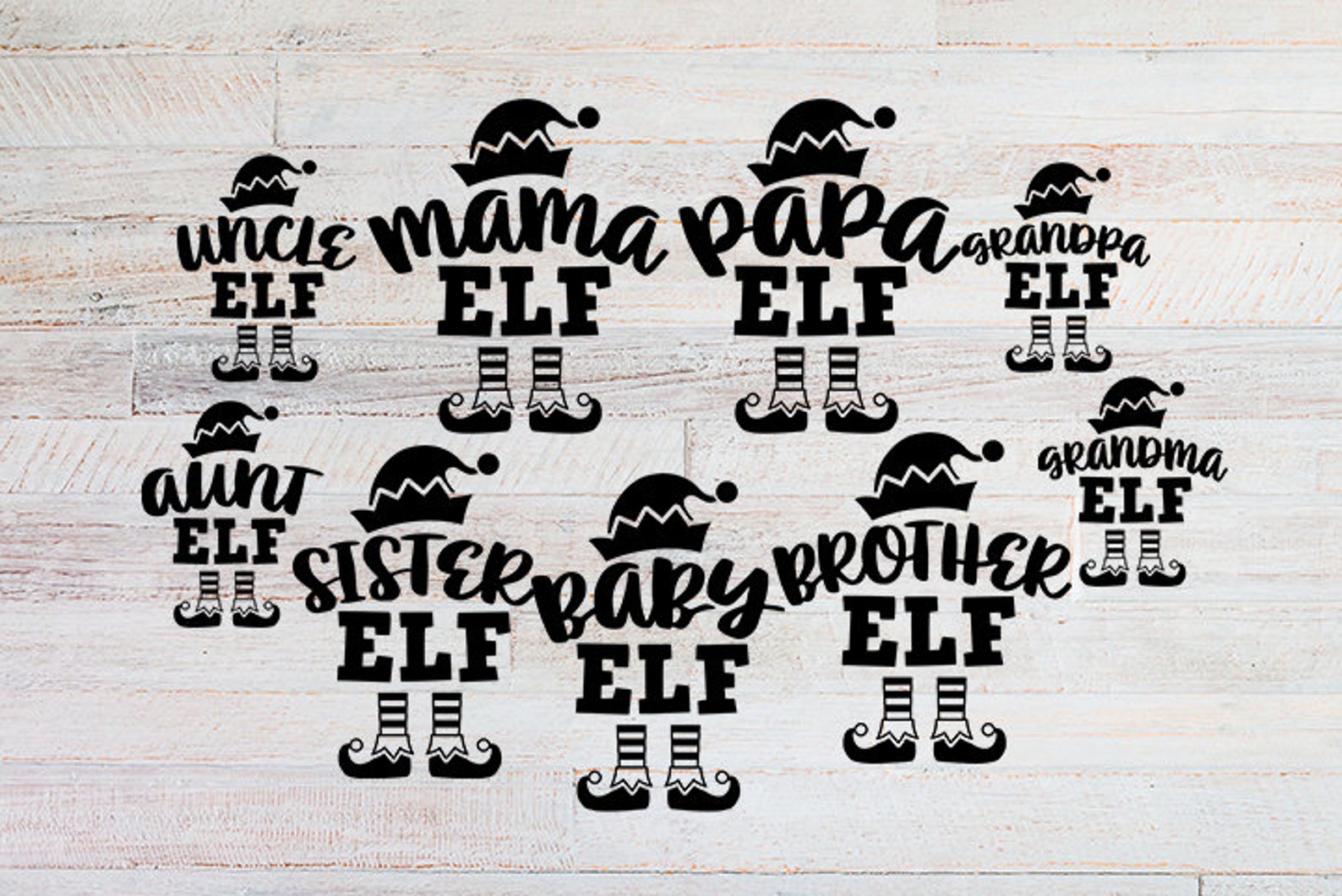 Elf Family SVG Bundle Files for Cricut / Matching Elf Family - Etsy