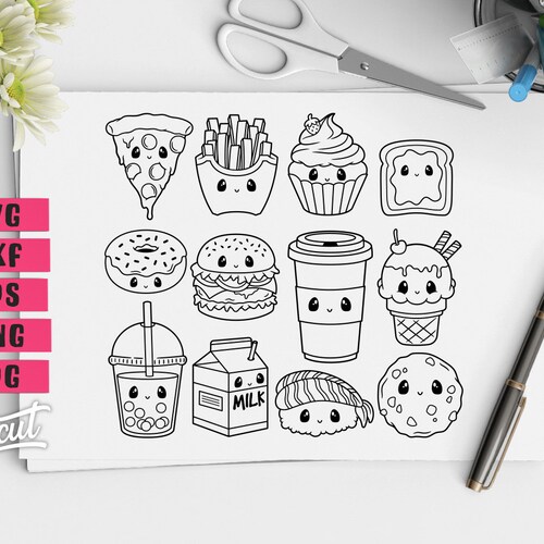 Cute Food SVG Files for Cricut Projects / Food Clipart / Food - Etsy