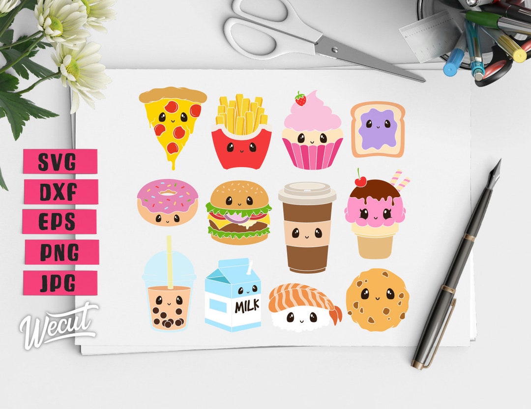 Cute Food SVG Files for Cricut Projects / Food Clipart / Food - Etsy