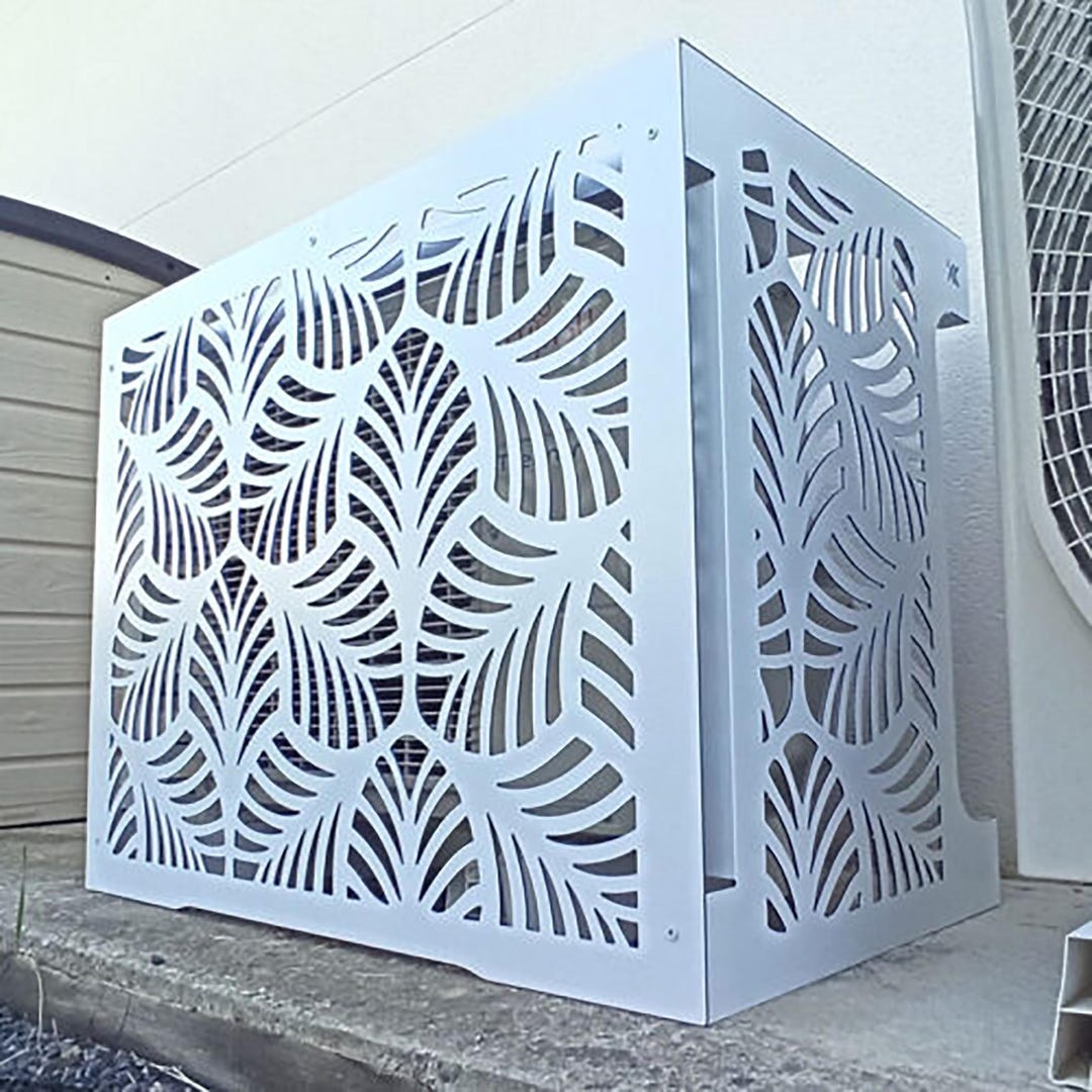 Decorative Air Conditioner Cover for Outdoor Unit, Metal Laser Cut ...