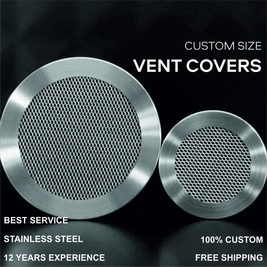 Round Vent Grilles - Modern Flat Stainless Steel Ventilation Covers ...