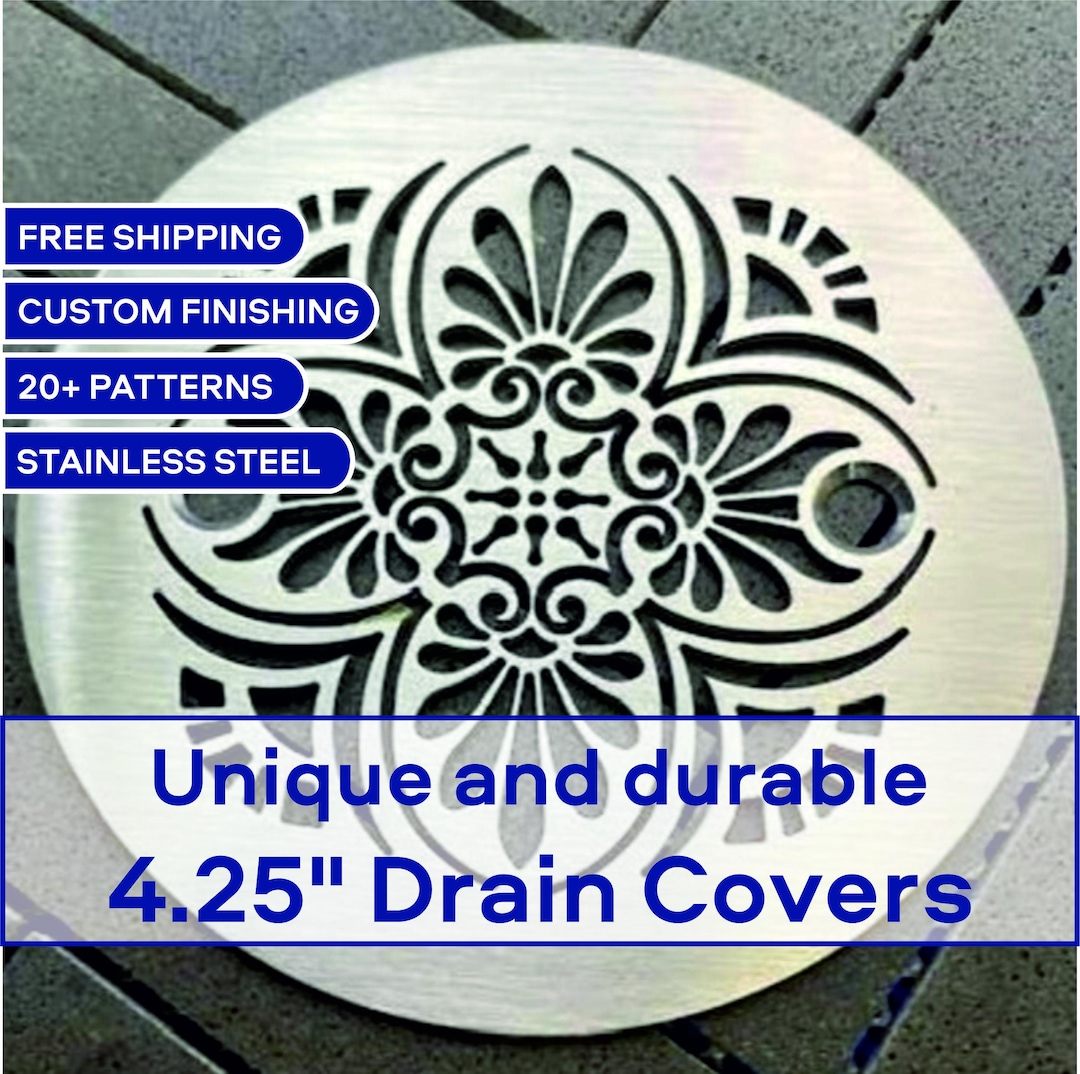 Stainless Steel 4.25" Drain Cover, Shower Drain Cover, 4.25 Inch Drain ...