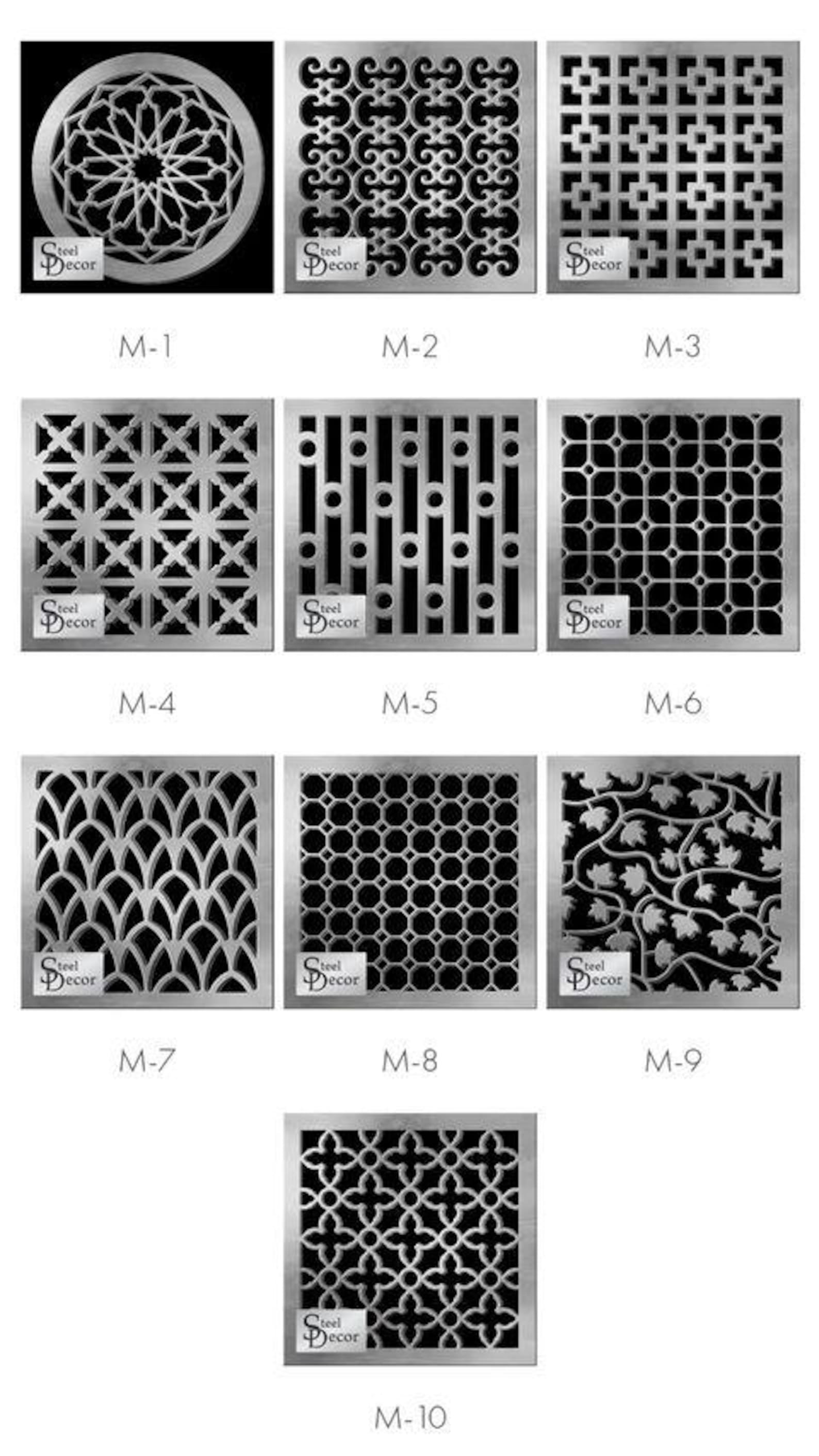 Handmade Flat Metal Air Grilles Custom Design Custom Metal Air Flow ...