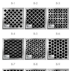 Handmade Flat Metal Air Grilles Custom Design Custom Metal Air Flow ...