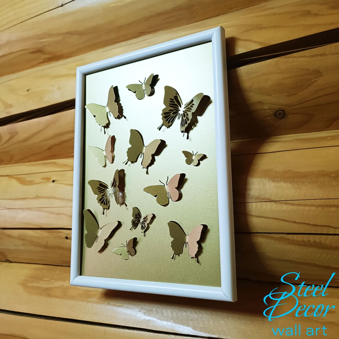 Butterfly Metal Wall Art, Parametric Wall Art, Dimensional Wall Art ...