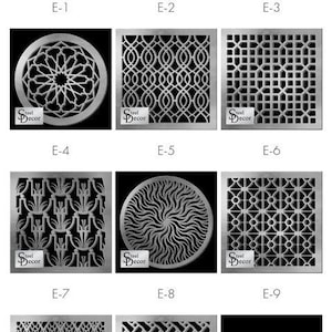 Handmade Flat Metal Air Grilles Custom Design Custom Metal Air Flow ...