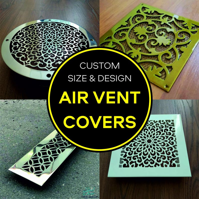 Handmade Flat Metal Air Grilles Custom Design Custom Metal Air Flow ...