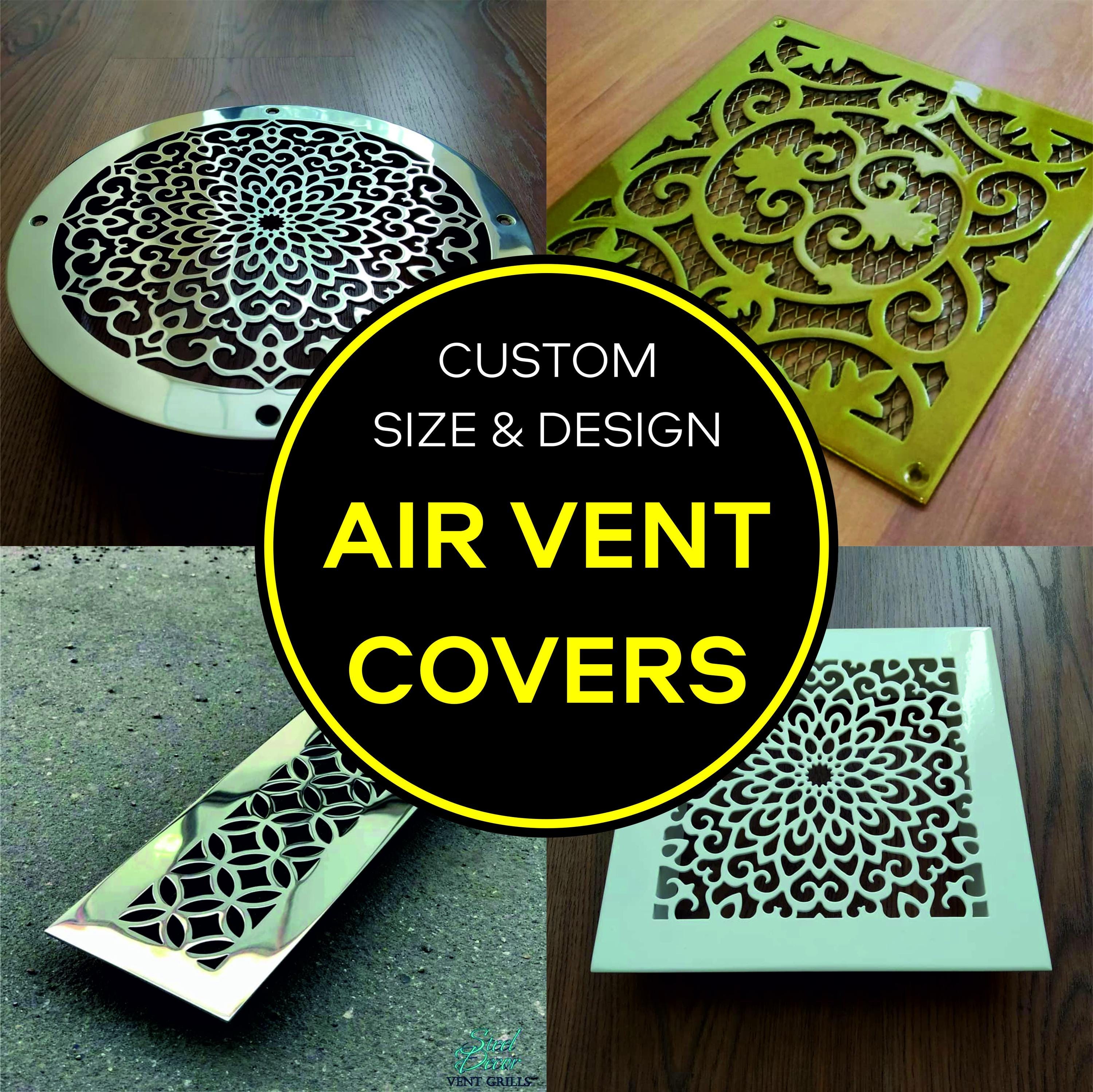 Handmade Flat Metal Air Grilles Custom Design Custom Metal Air Flow ...