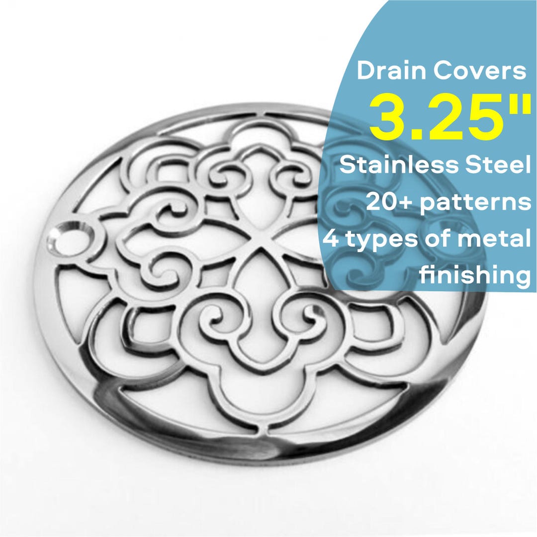 3.25" Stainless Steel Drain Cover, Shower Drain Cover, 3.25 Inch Drain ...