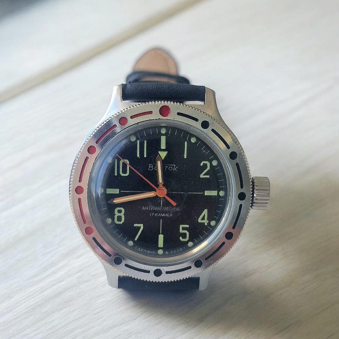 Soviet Original Mechanical USSR Mens Diving Watch VOSTOK AMPHIBIAN ...